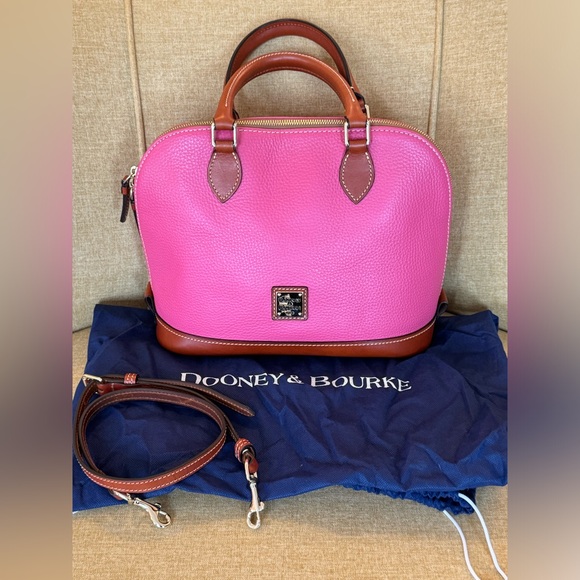 Dooney & Bourke | Bags | Dooney Bourke Twoway Domed Satchel Raspberry ...